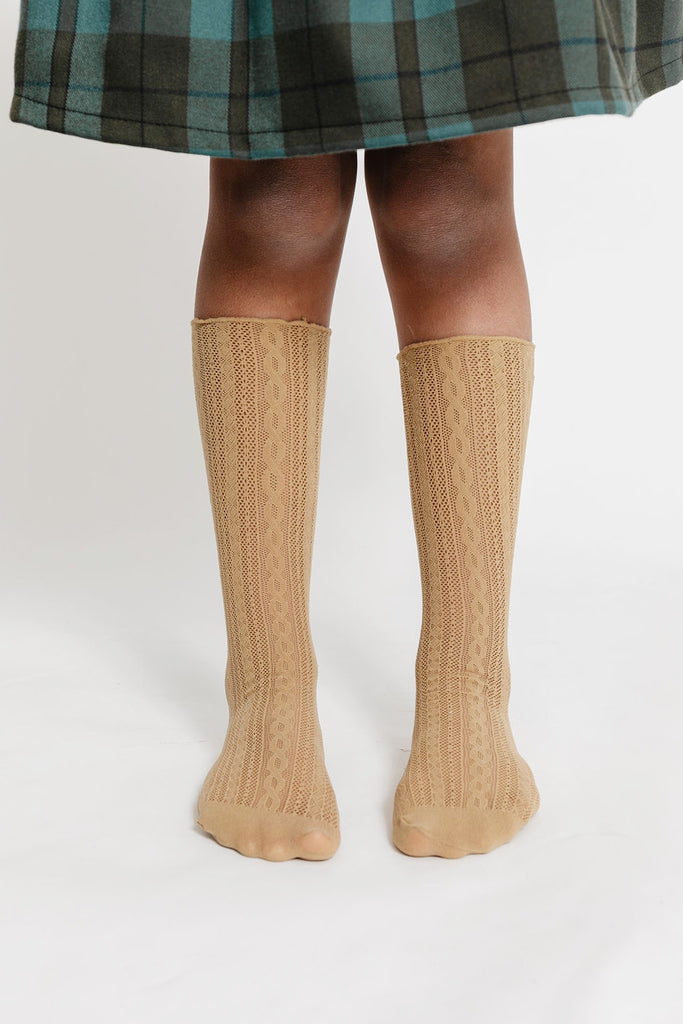 TAN LACE SOCKS – PEPPER KIDS