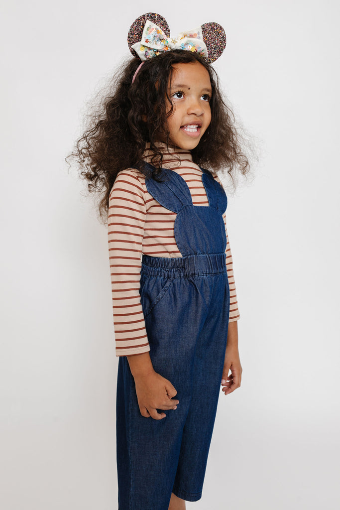 DARK DENIM MOUSE OVERALLS – PEPPER KIDS